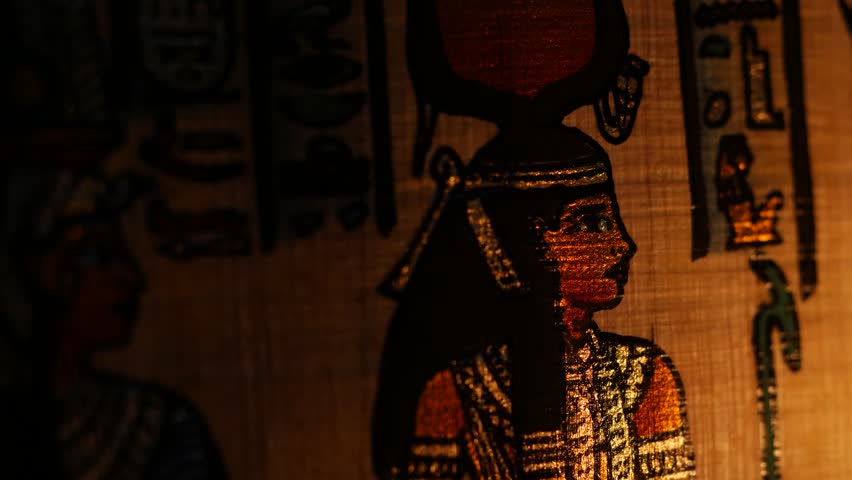 fire lighted scene some ancient egyptian Stock Footage Video (100% ...