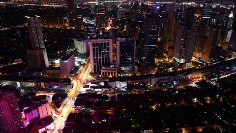 Timelapse Cityscape Manila Birds Eye View Stock Footage Video (100% ...