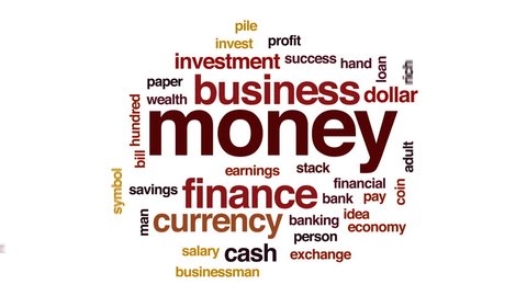 Money Animated Word Cloud Text Design Stock Footage Video (100% Royalty ...