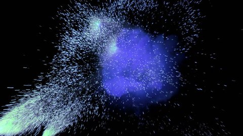 abstract blue purple particles optical fiber Stock Footage Video (100% ...