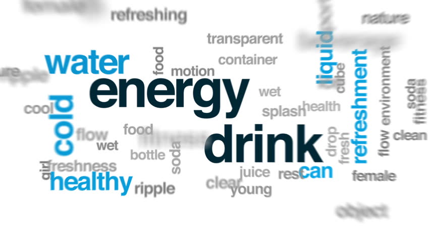 energy drink animated word cloud text Stock Footage Video (100% Royalty ...