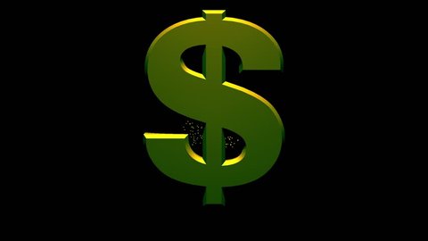 Us Dollar Sign Particles Background Stock Footage Video (100% Royalty ...