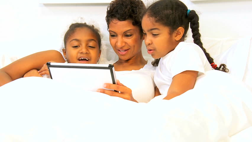 African American Single Mother Relaxing Stock Footage Video (100% ...