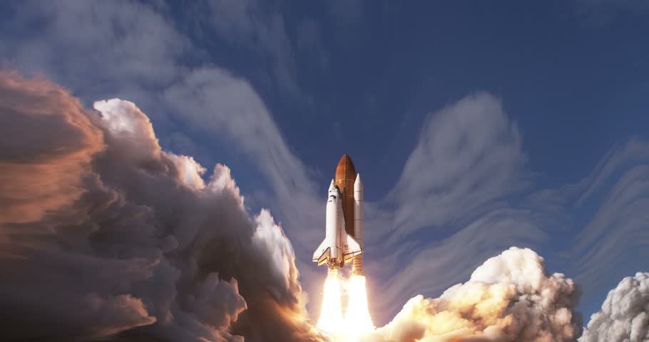space shuttle launch animation 4k some Stock Footage Video (100% ...