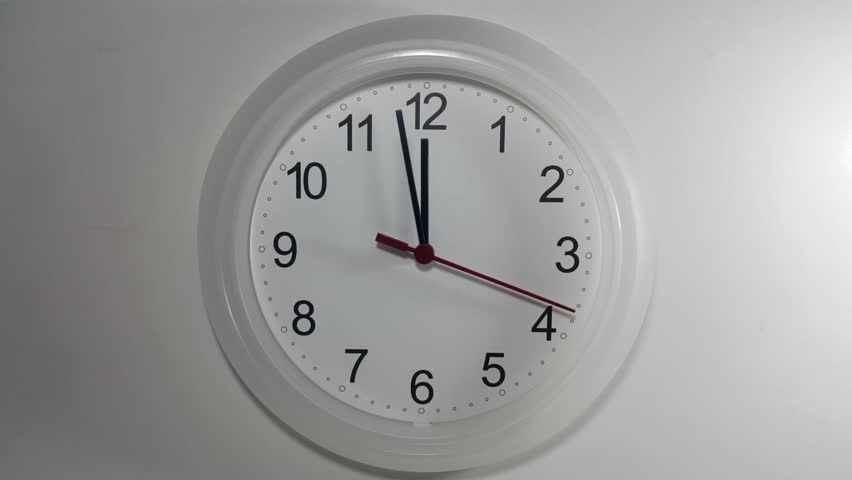 Clock Ticking to 12 Oclock Stock Footage Video (100% Royalty-free ...