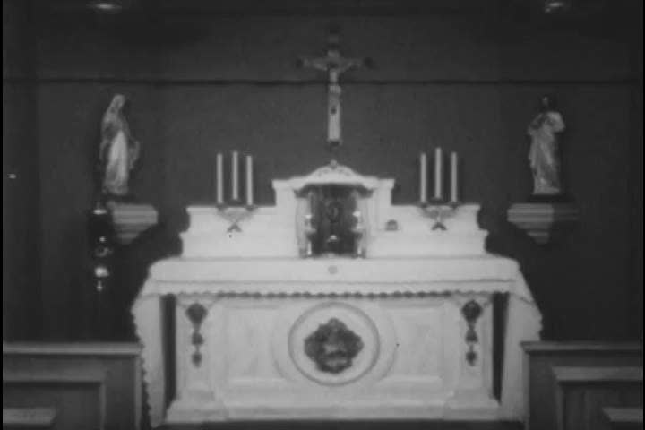 1950s catholic nuns perform prayer ceremony Stock Footage Video (100% ...