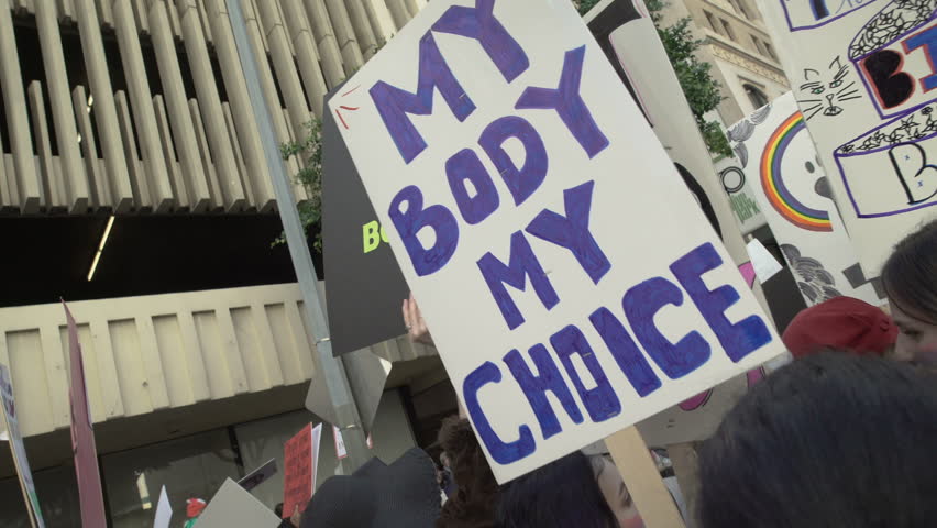 "my Body My Choice" Sign. Stock Footage Video (100% Royalty-free ...
