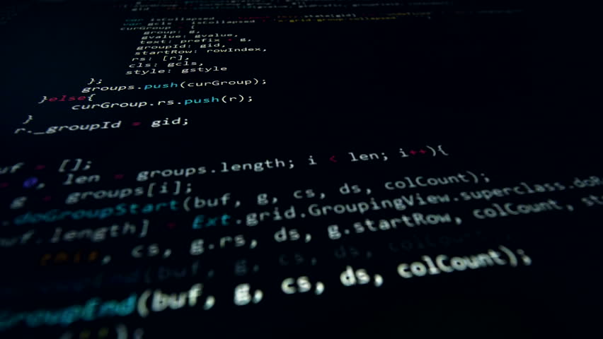 4k. Programming Source Code Running Stock Footage Video (100% Royalty ...