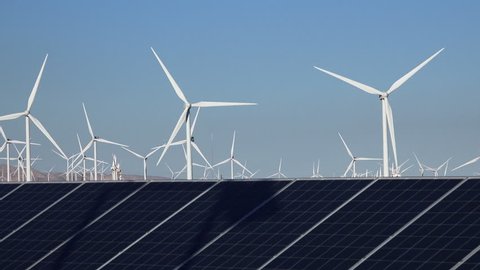 Solar Photovoltaic Panels Wind Turbines Energy Stock Photo 1922467565 ...