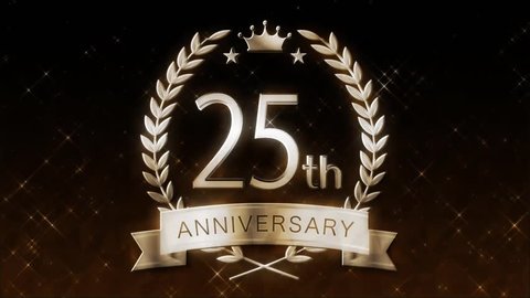 25th Silver Anniversary Logo Ring Ribbon Stock Vector (Royalty Free ...