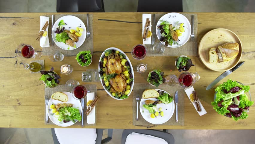 Overhead Top View Table with Stock Footage Video (100% Royalty-free ...