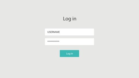 Minimal User Login Form Menu Page Stock Vector (Royalty Free ...