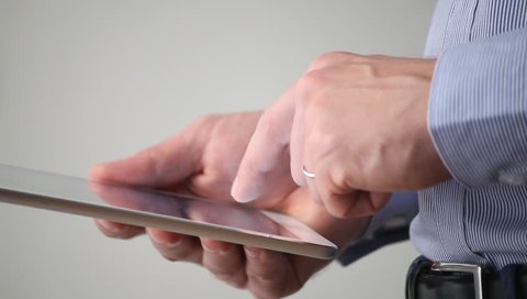 Businessman Sending Email Wireless Gadget Internet Stock Footage Video ...
