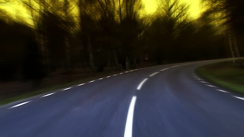 fast driving on country road timelapse Stock Footage Video (100% ...