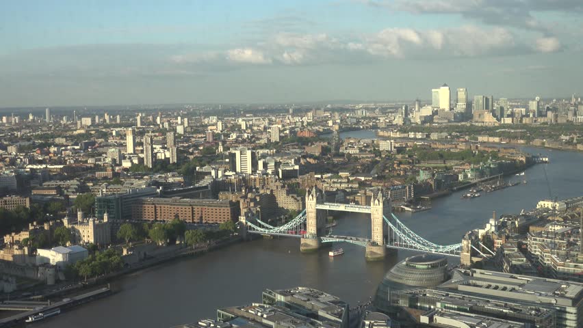 4k aerial view famous london cityscape Stock Footage Video (100% ...
