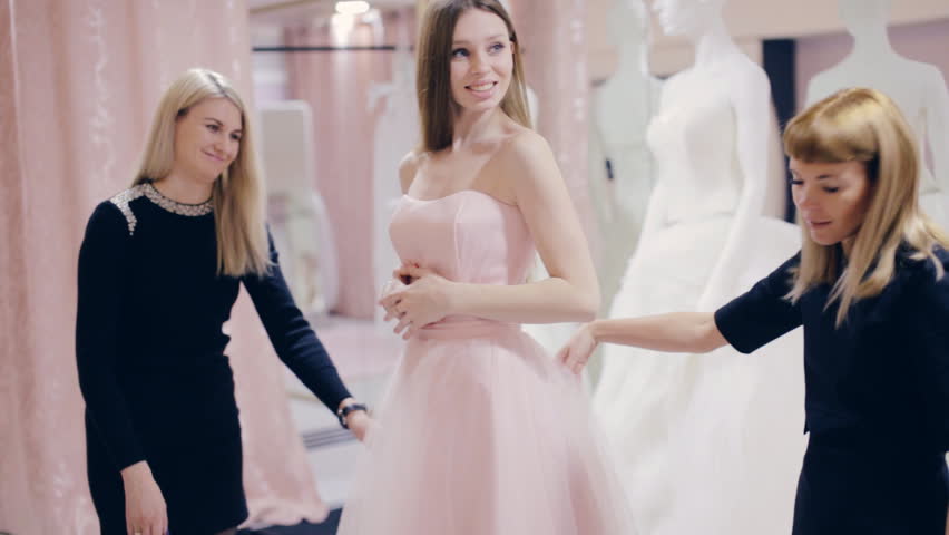 Pretty Girl Trying On Prom Stock Footage Video (100% Royalty-free ...