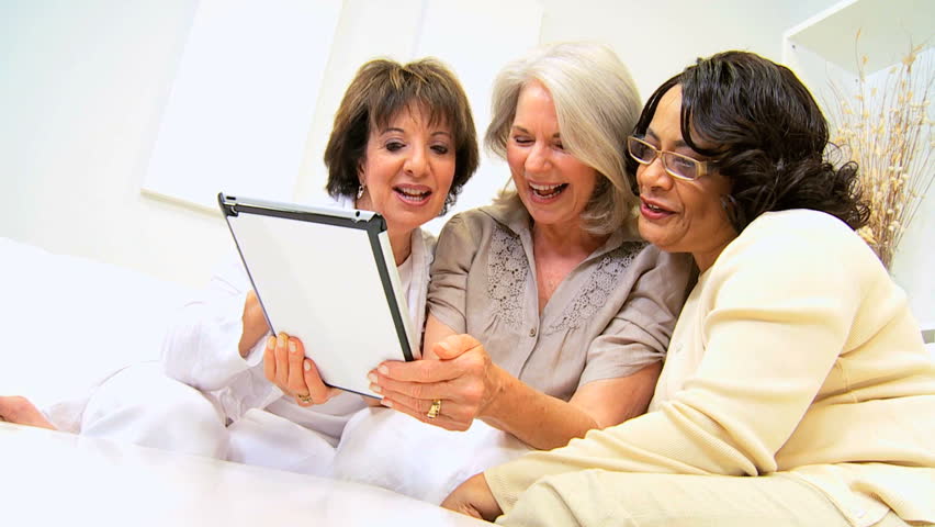 Three Senior Lady Friends Laughing Stock Footage Video (100% Royalty ...