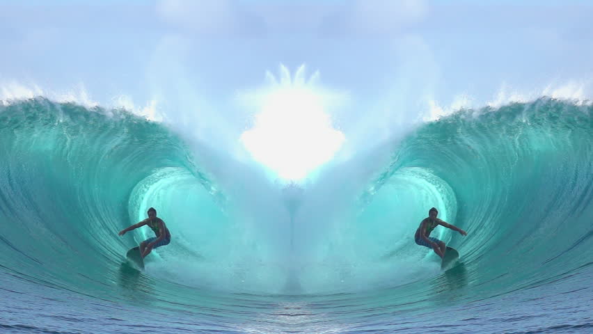 Slow Motion: Extreme Surfer Surfing Stock Footage Video (100% Royalty ...