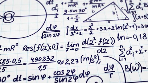 Animated Math Formulas Graphs Written On Stock Footage Video (100% ...