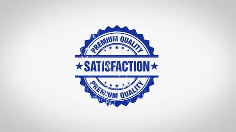Satisfaction 3d Animated Round Wooden Stamp Stock Footage Video (100% ...