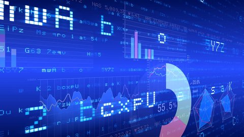 digital stock exchange market chart forex Stock Footage Video (100% ...