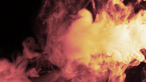 Red Yellow Vapor Smoke On Black Stock Footage Video (100% Royalty-free ...