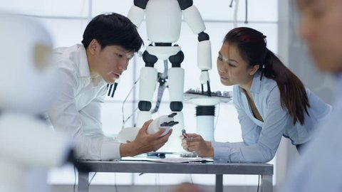 4k Technical Design Team Working On Stock Footage Video (100% Royalty ...