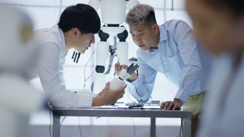 4k Technical Design Team Working Stock Footage Video (100% Royalty-free ...