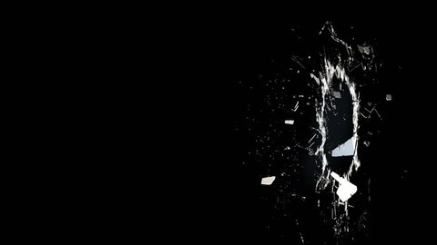 Projectile Fired Through Glass Captured Slow Stock Footage Video (100% ...