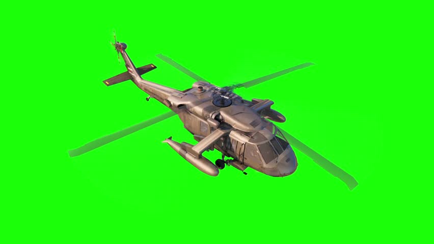 military helicopter black hawk green screen Stock Footage Video (100% ...