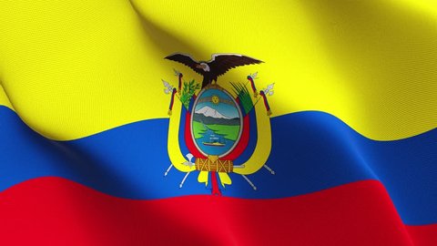 Ecuador Flag Waving Seamless Loop 4k Stock Footage Video (100% Royalty ...