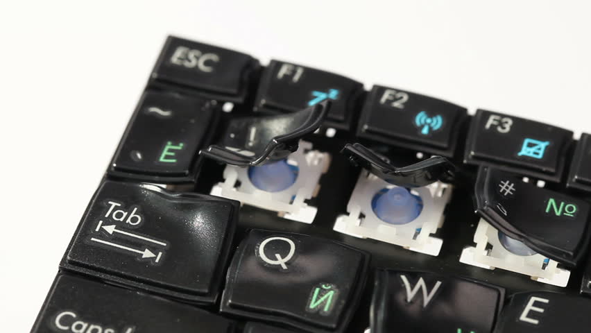 melting computer keyboard damaged Stock Footage Video (100% Royalty ...