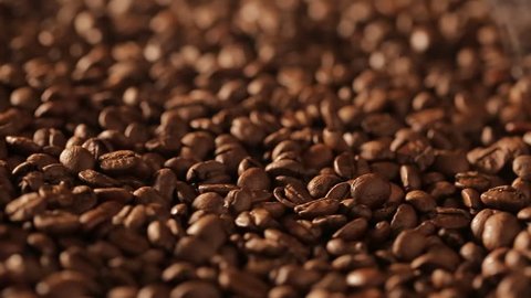 Production Fresh Fried Coffee Beans Roasting Stock Footage Video (100% ...