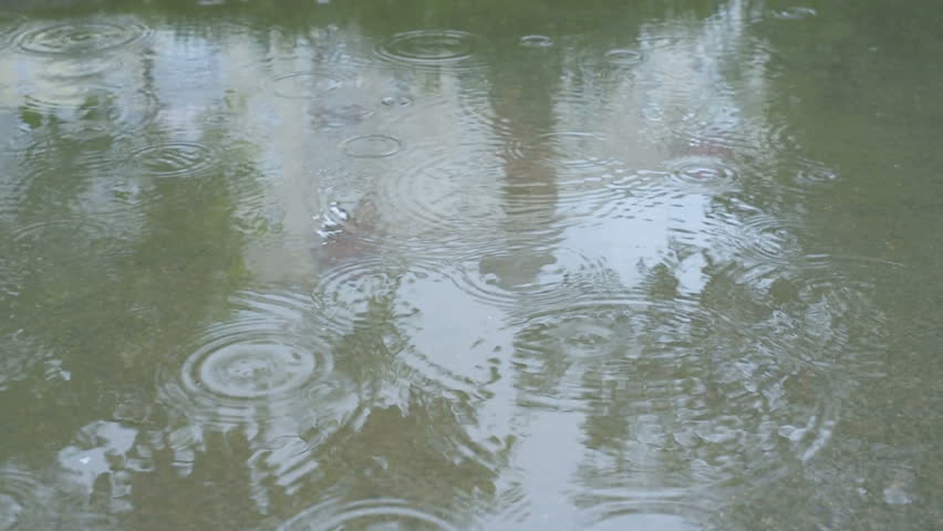 Sidewalk with Puddles of Water Stock Footage Video (100% Royalty-free ...
