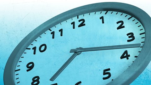 Wall Clock Show Running Time Time Stock Footage Video (100% Royalty ...