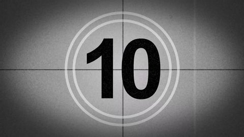 Monochrome Universal Countdown Film Leader Countdown Stock Footage ...