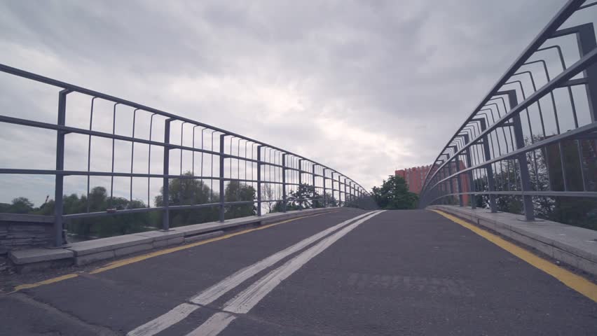 Girl Running Over a Bridge Stock Footage Video (100% Royalty-free ...