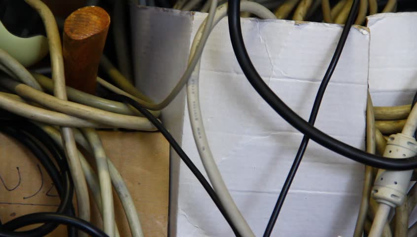 mess computer equipment full wardrobe Stock Footage Video (100% Royalty ...