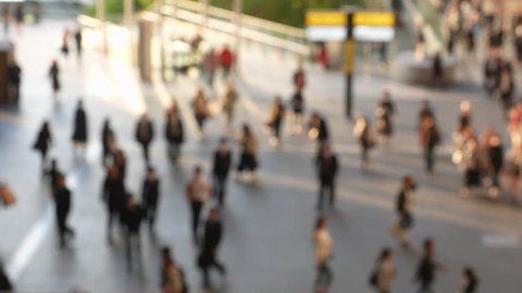 commuter crowd people underground train station Stock Footage Video ...