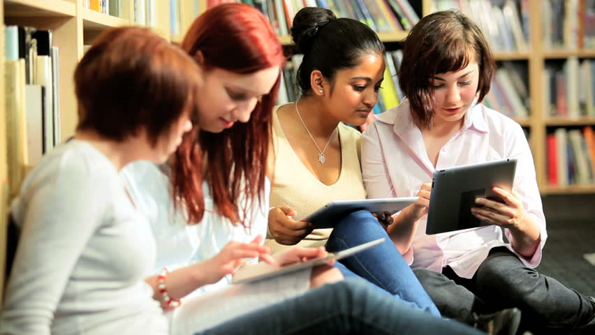 group diverse female university students have Stock Footage Video (100% ...