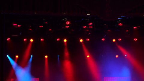 Red Stage Lights Light Show Concert Stock Footage Video (100% Royalty ...