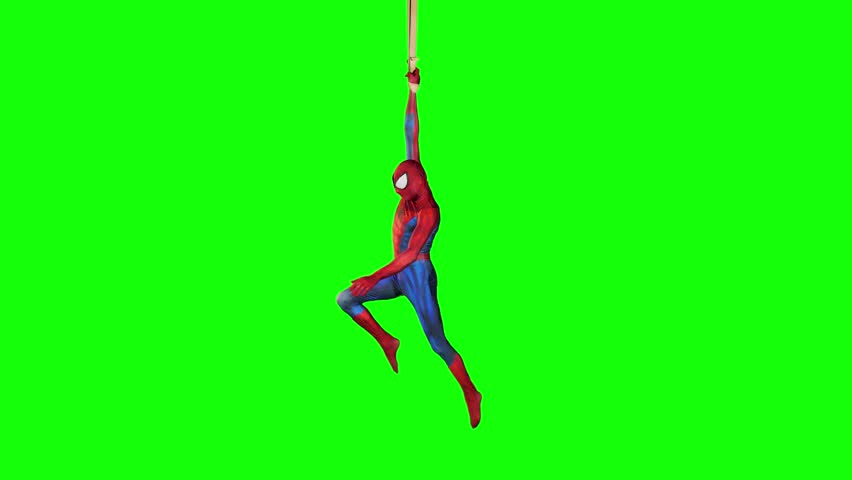 editorial animation spiderman on green screen Stock Footage Video (100% ...