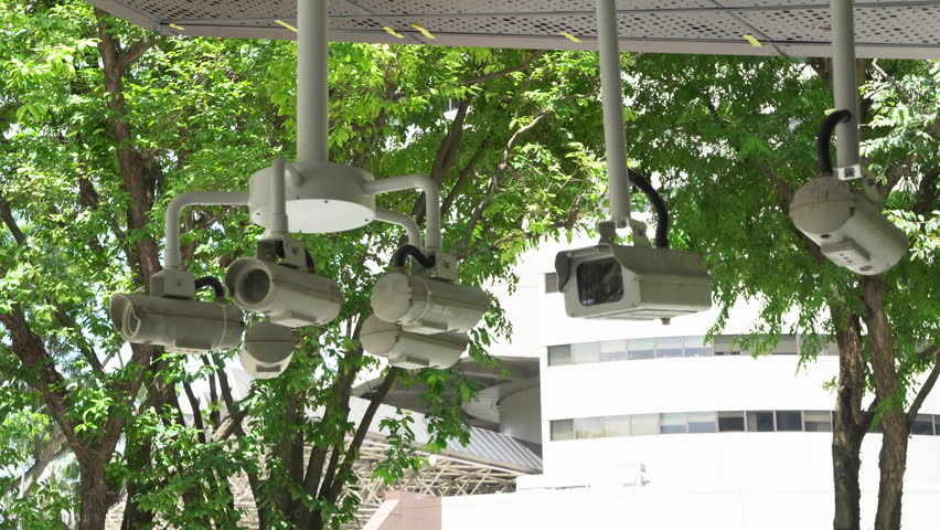 many cctv surveillance cameras entrance mrt Stock Footage Video (100% ...