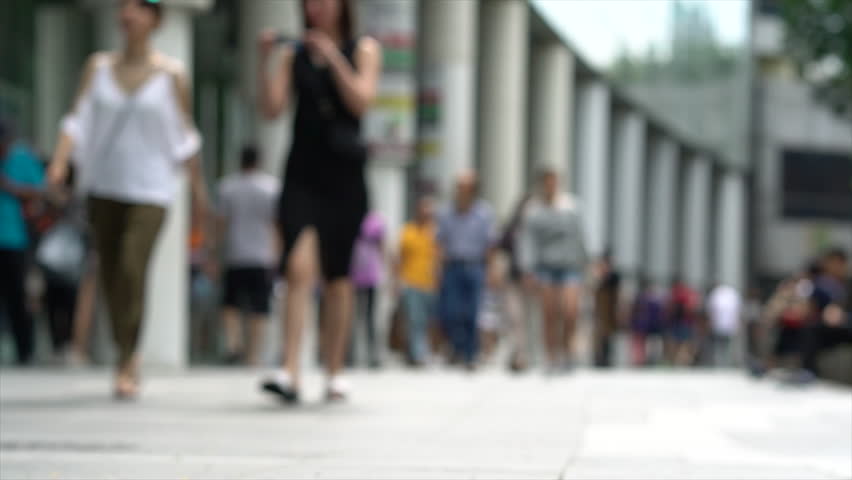 timelapase 4k crowds people walk down Stock Footage Video (100% Royalty ...