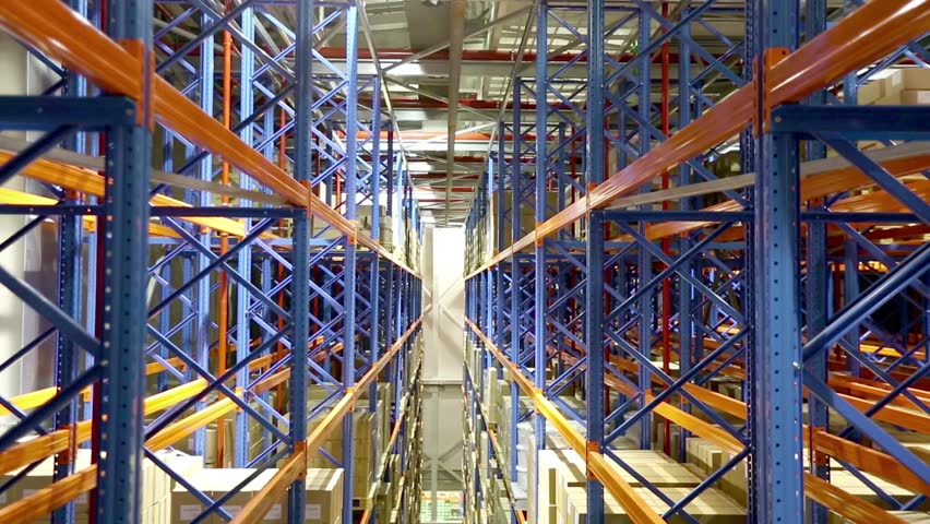 Automated Robotic Storage and Retrieval Stock Footage Video (100% ...
