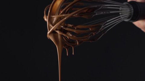 Chocolate Dripping Whisk Stock Footage Video (100% Royalty-free ...