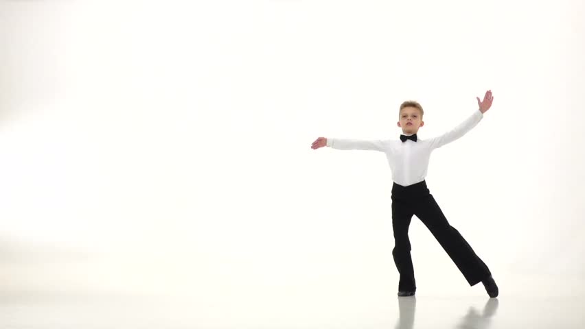Little Boy the Dancer Spins Stock Footage Video (100% Royalty-free ...