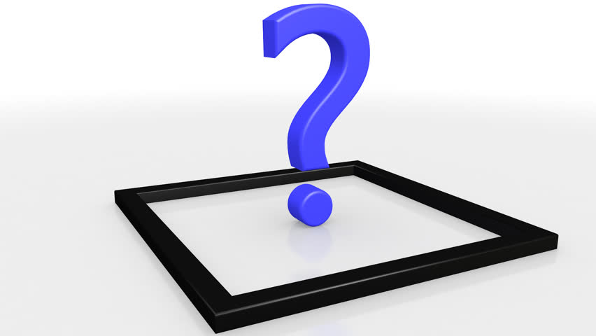 checkbox question mark 3d rendering Stock Footage Video (100% Royalty ...