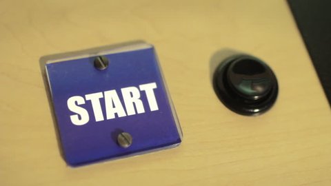 Hand Pressing Start Button Closeup Stock Footage Video (100% Royalty ...
