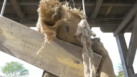 Scarecrow Medieval Market Old Town Kaunas Stock Footage Video (100% ...